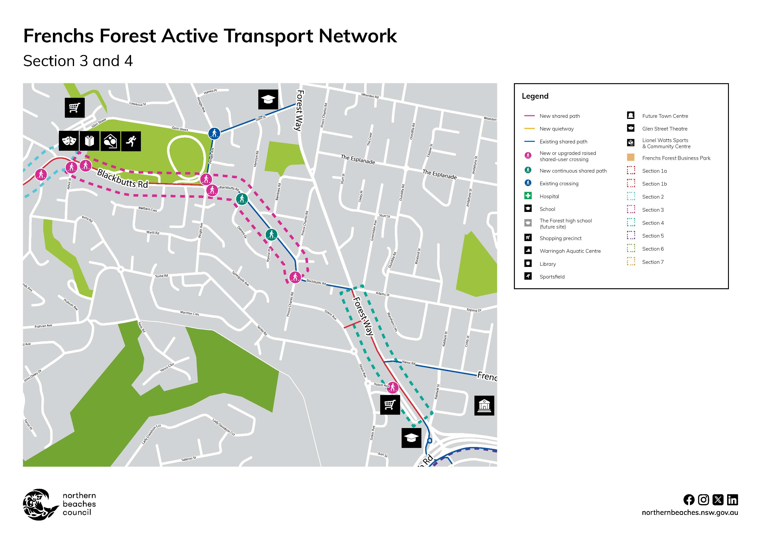 Frenchs Forest Active Transport Network | Your Say Northern Beaches